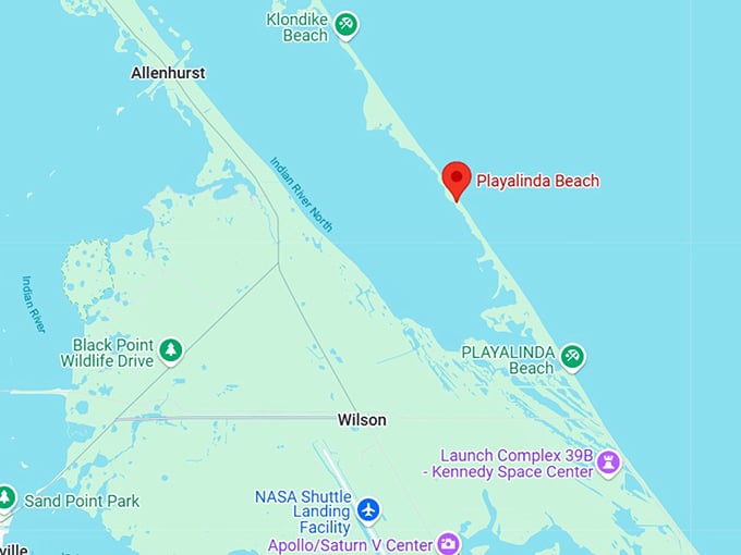 16. playalinda beach map