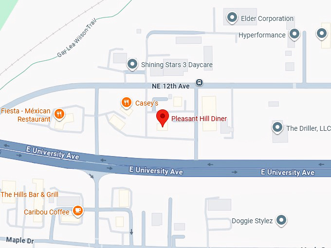 16. pleasant hill diner map
