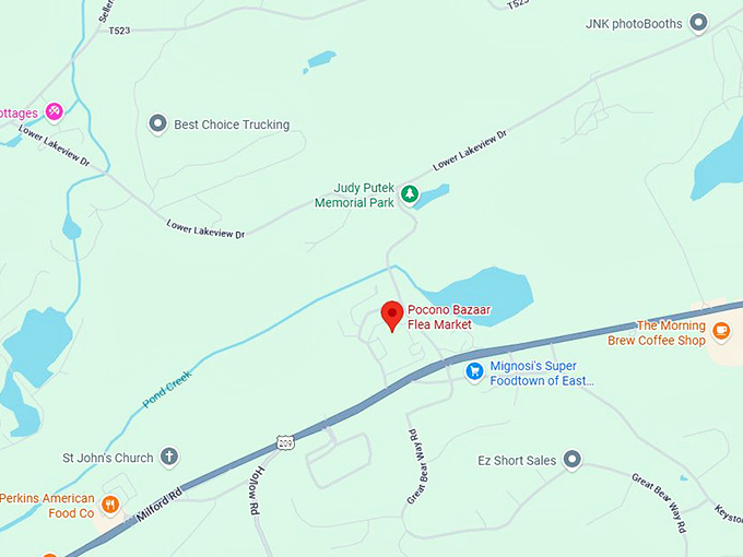 16. pocono bazaar flea market &ndash; east stroudsburg map