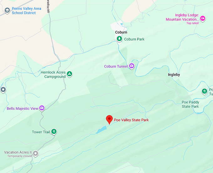 16. poe valley state park map