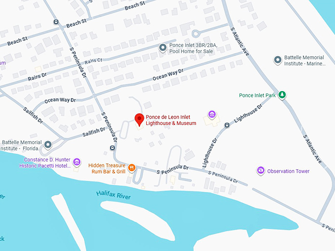 16. ponce de leon inlet lighthouse & museum map