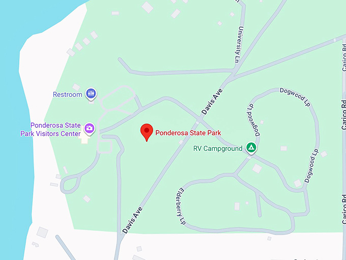 16. ponderosa state park map