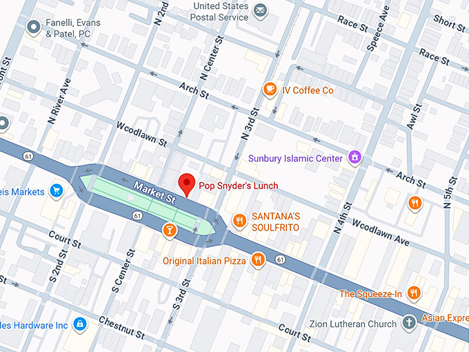 16. pop snyder's lunch map