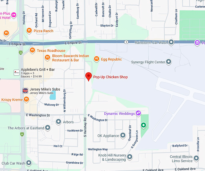 16. pop up chicken shop map