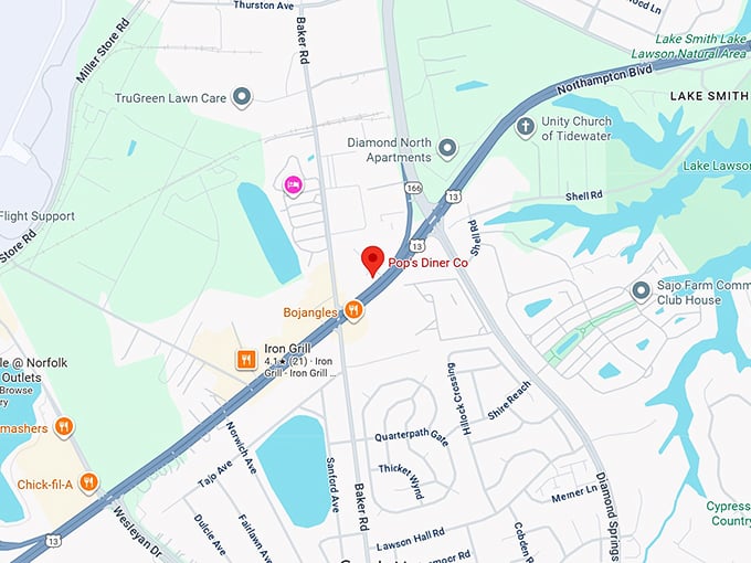 16. pop&rsquo;s diner co. map