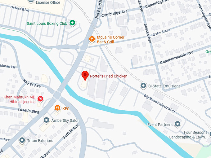 16. porter's fried chicken map