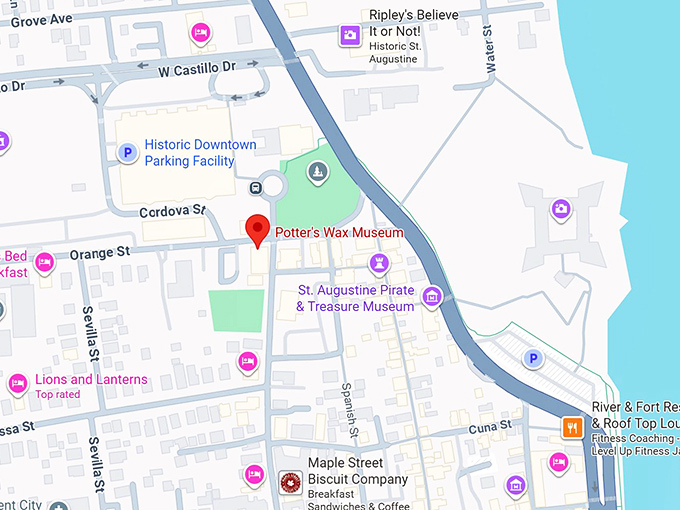 16. potter's wax museum map