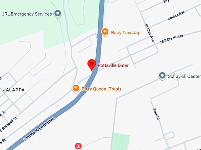 pottsville diner map