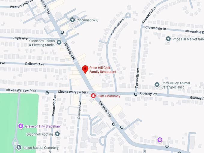 16. price hill chili family restaurant map