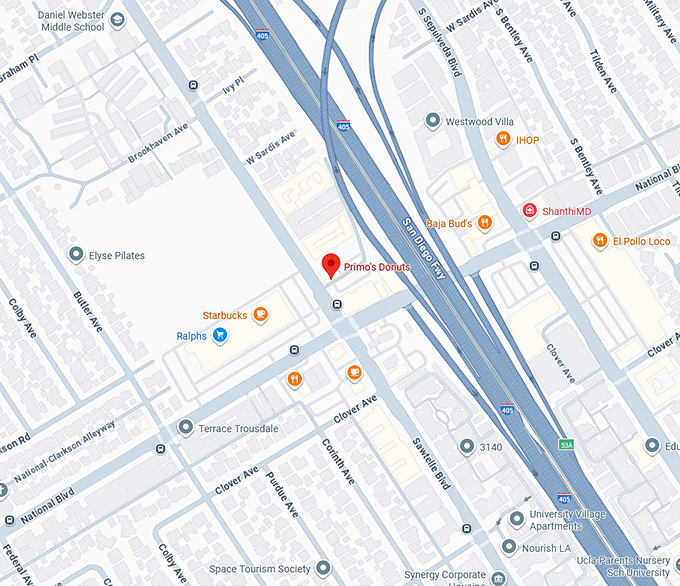 16. primo's donuts map