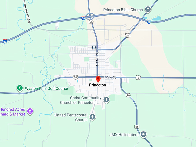 16. princeton il map