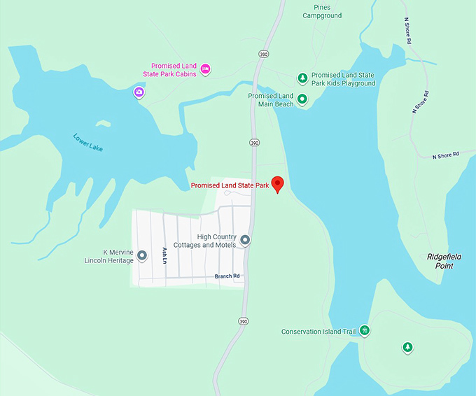 16. promised land state park map