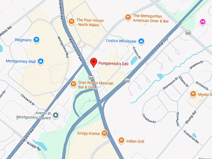 16. pumpernick's deli map