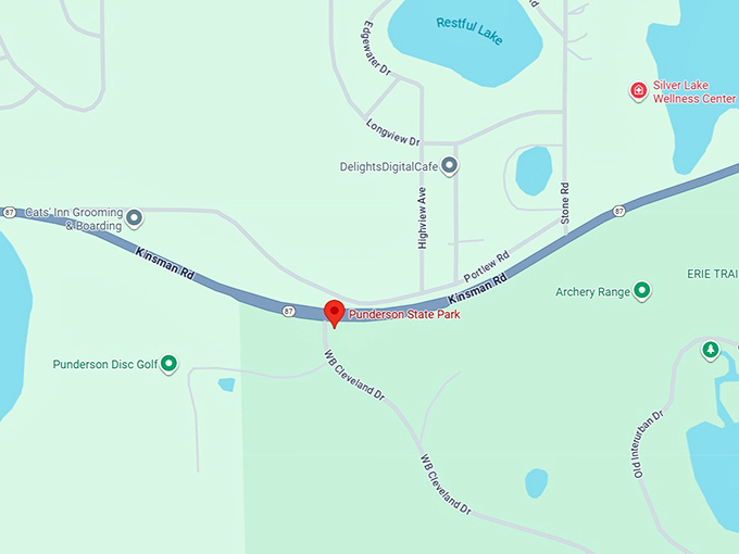 16. punderson state park map
