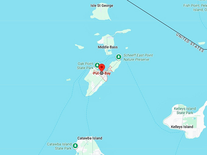 16. put in bay, oh map