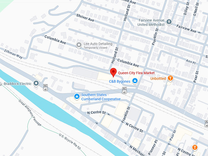 16. queen city flea market map