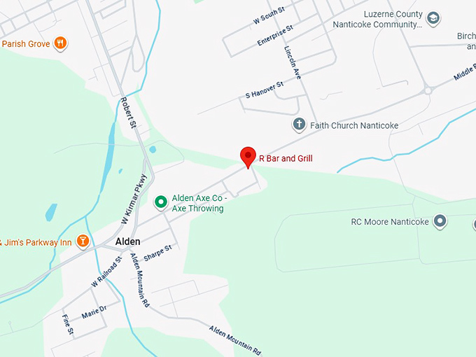 16. r bar and grill map