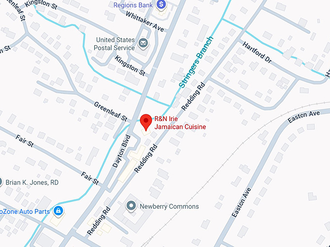 16. r&n irie jamaican cuisine map