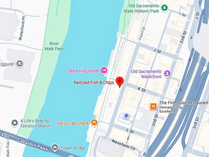 16. railroad fish & chips map