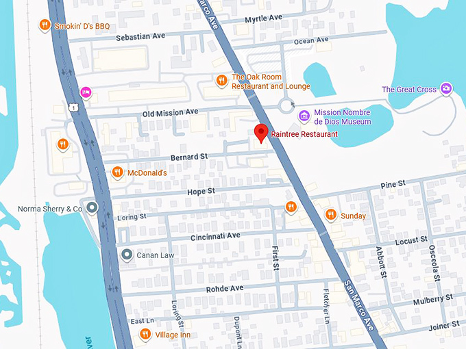 16. raintree restaurant map