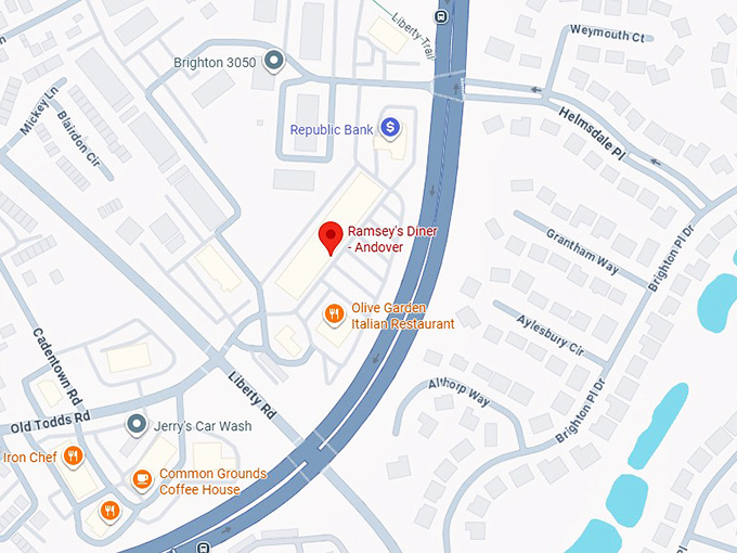 16. ramsey’s diner andover map