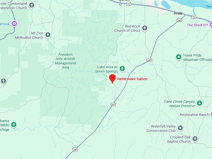 16. rattlesnake saloon map