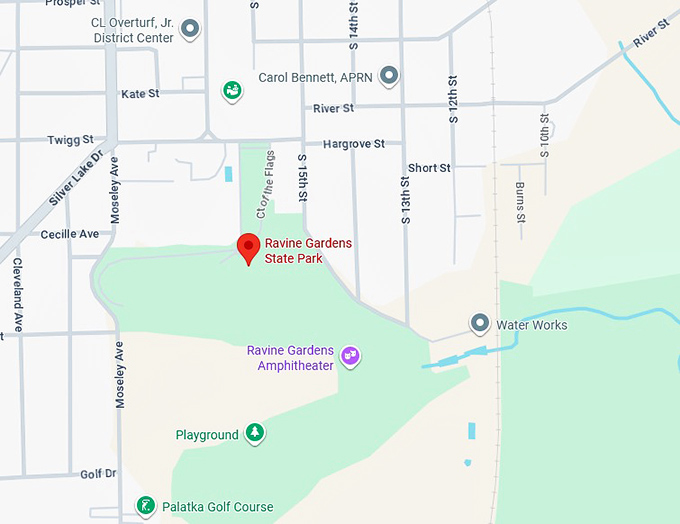 16. ravine gardens state park map