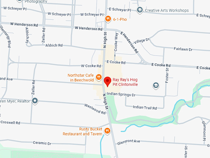 16. ray ray's hog pit clintonville map