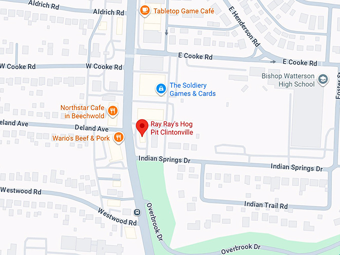 16. ray ray's hog pit clintonville map