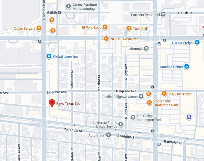 16. ray's texas bbq map