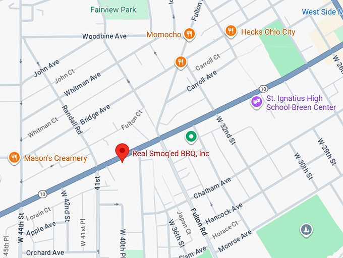 16. real smoq'ed bbq, inc. map