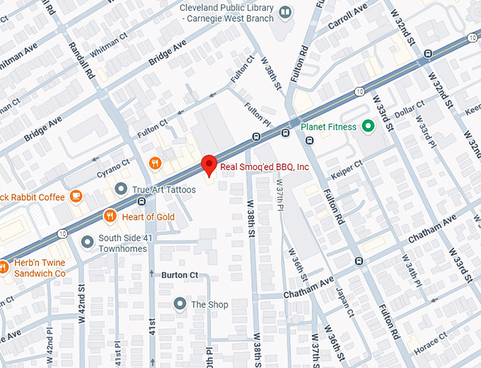 16. real smoq'ed bbq, inc. map