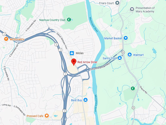 16. red arrow diner map