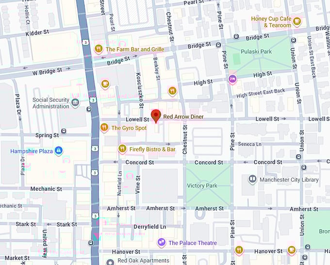 16. red arrow diner map