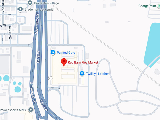 16. red barn flea market map