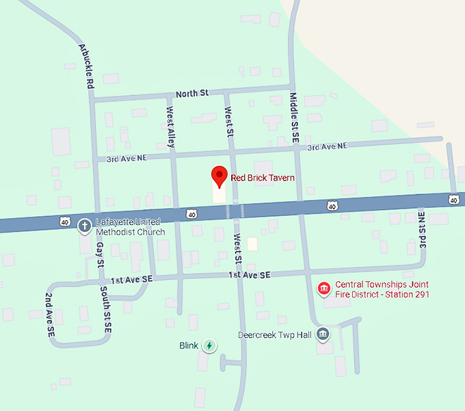 red brick tavern map