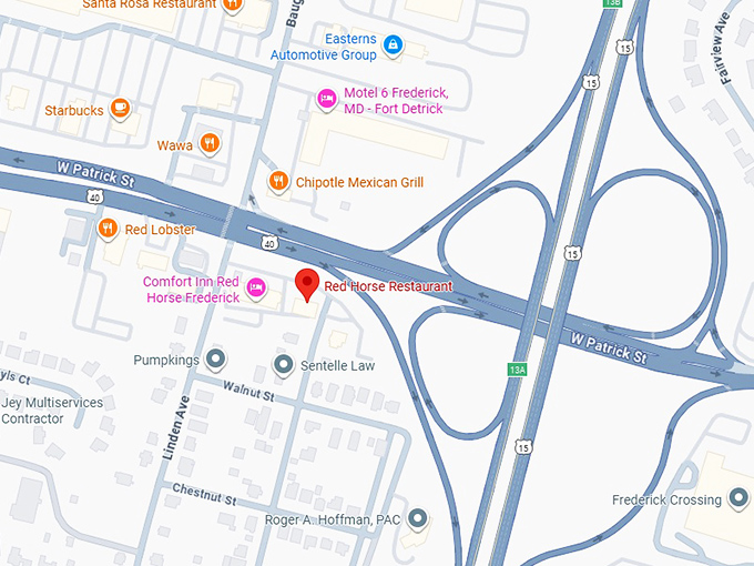 16. red horse restaurant map