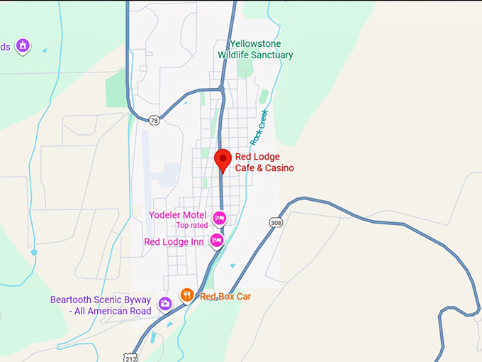 red lodge caf&eacute; map
