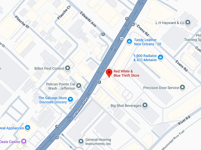 16. red white & blue thrift store map