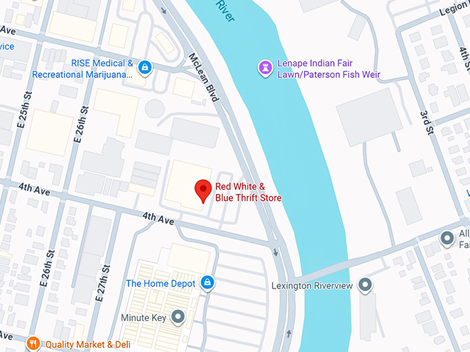 16. red white & blue thrift store map