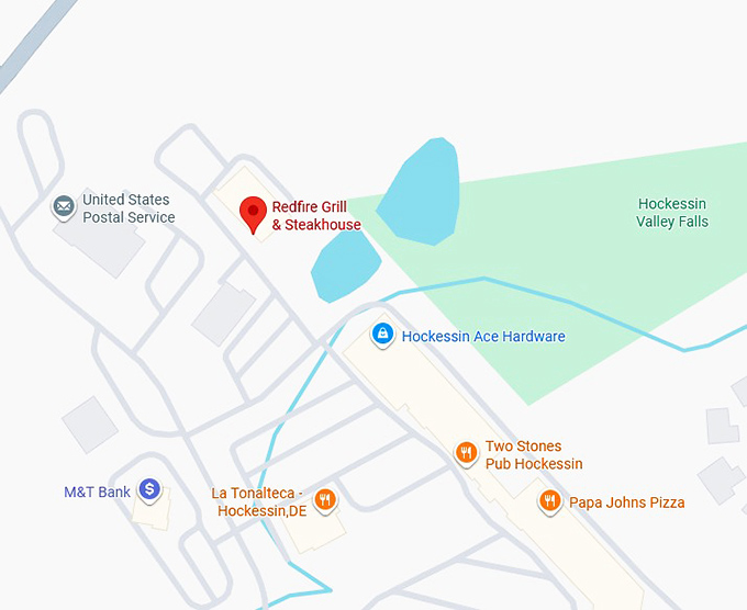 16. redfire grill steakhouse map