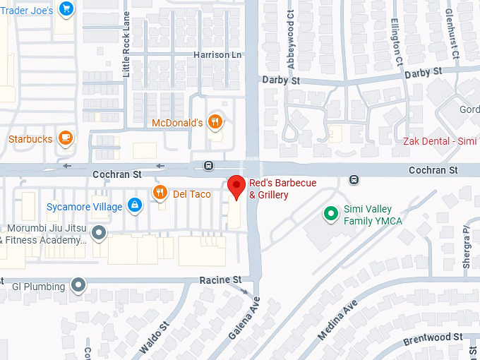 16. red's barbecue & grillery map