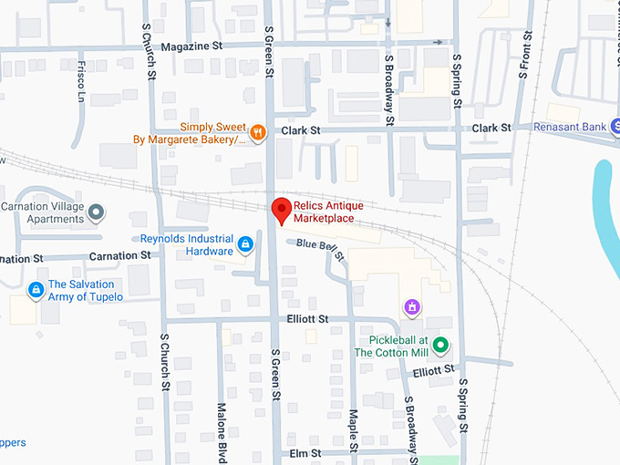 16. relics antique marketplace map