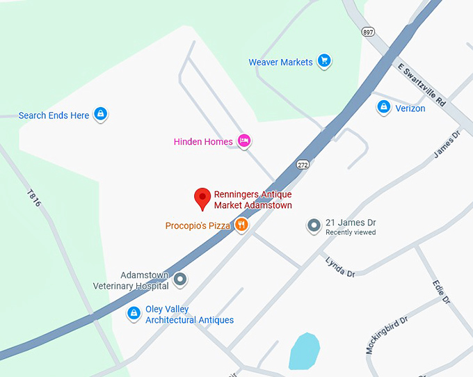 16. renningers antique market adamstown map
