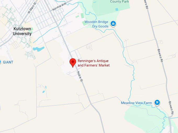 16. renninger's antique and farmers' market map