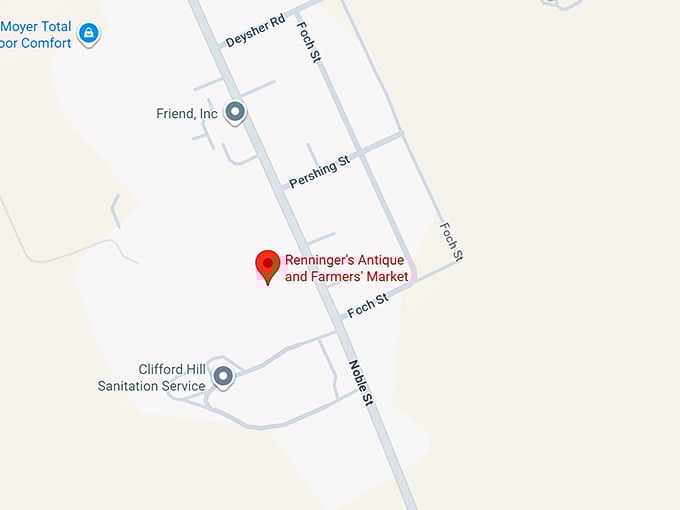 16. renninger's antique and farmers' market map