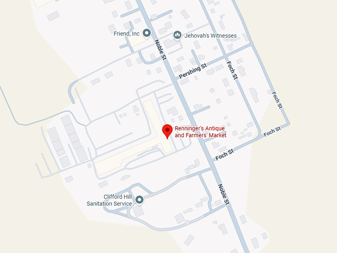 16. renninger's antique and farmers' market map