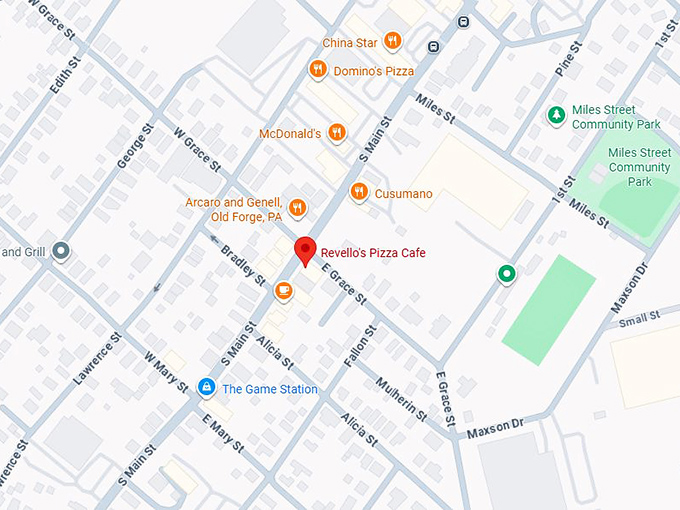 16. revello's pizza cafe map