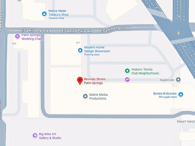 16. revivals stores palm springs map