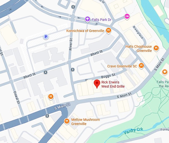 16. rick erwin's west end grille map